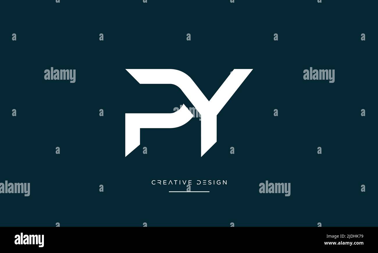 Alphabet Letters PY or YP Abstract Icon Logo Monogram Stock Vector ...