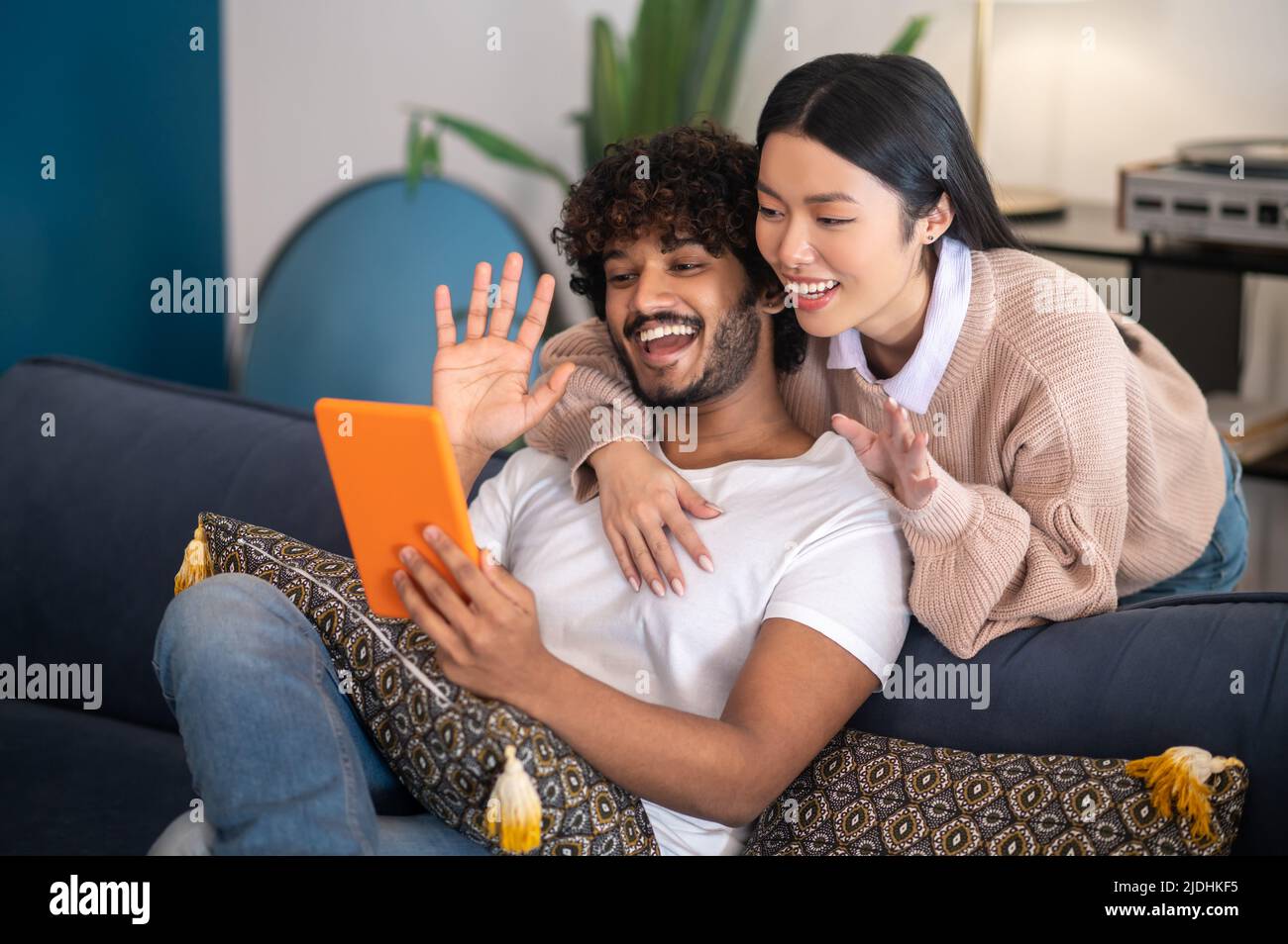 Young indian couple having hi-res stock photography and images - Alamy