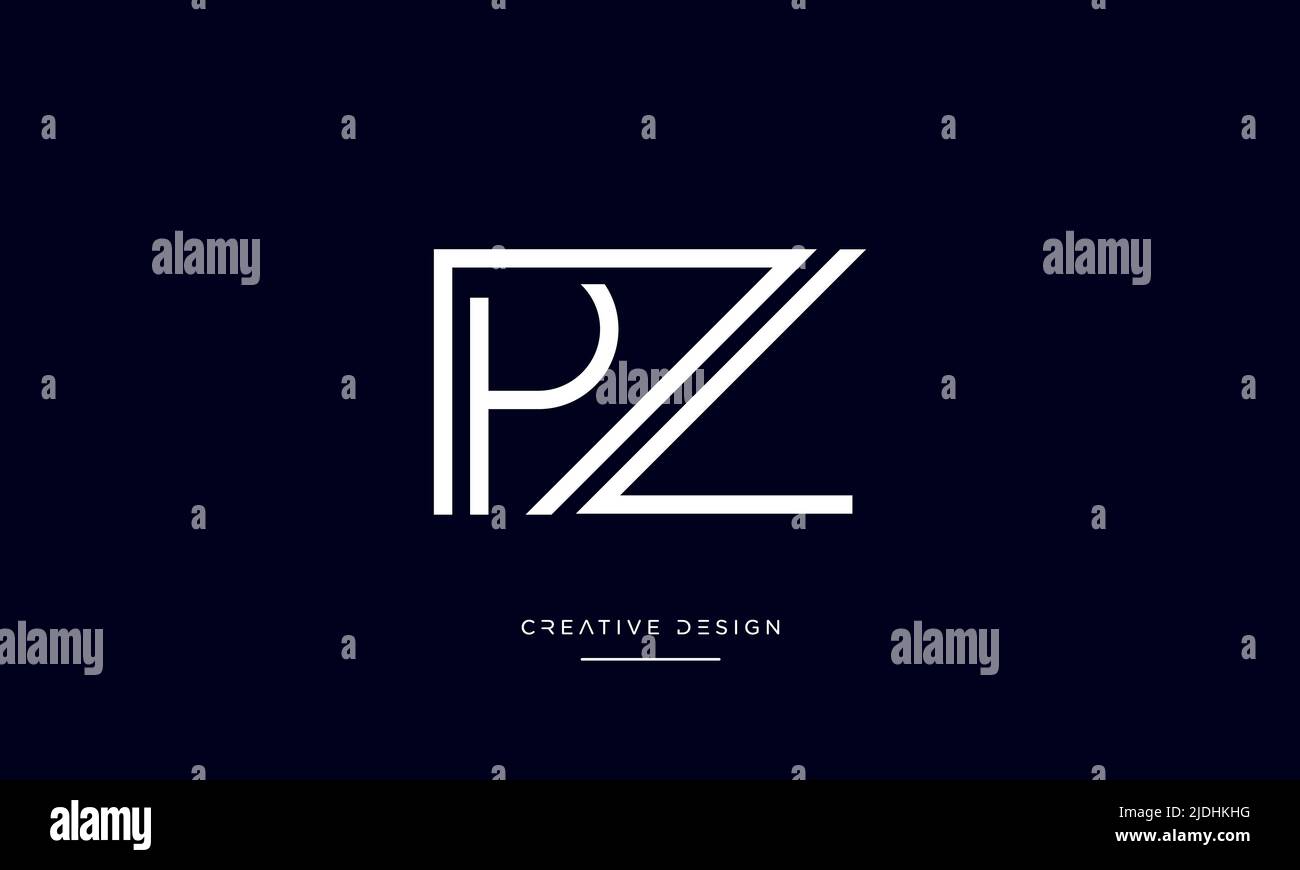 Alphabet Letters PZ or ZP Abstract Icon Logo Monogram Stock Vector ...