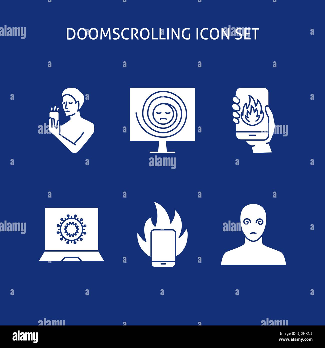 Doom scroll Stock Vector Images - Alamy