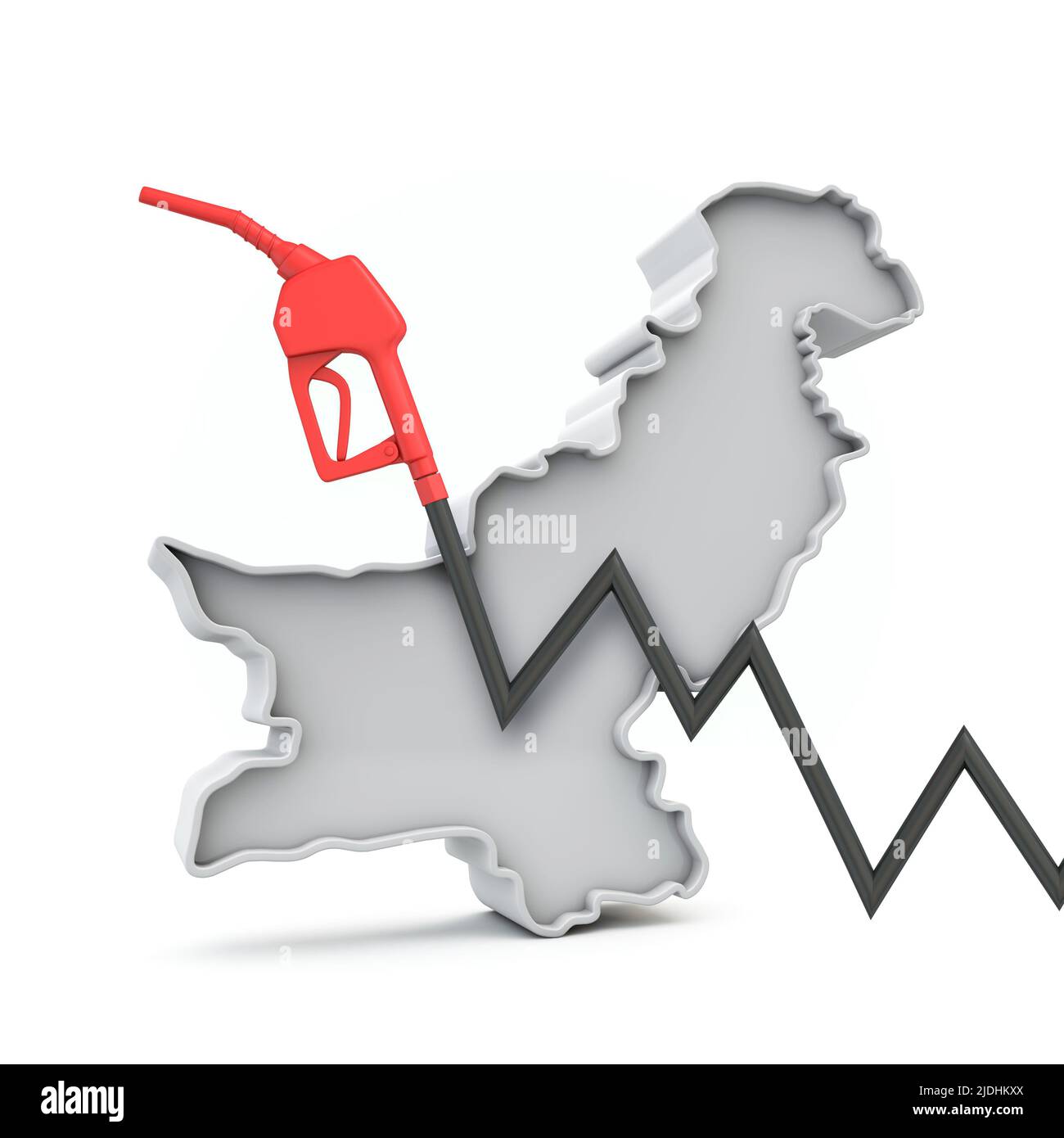 Rising cost of petrol and fuel in pakistan concept. 3D Rendering Stock ...