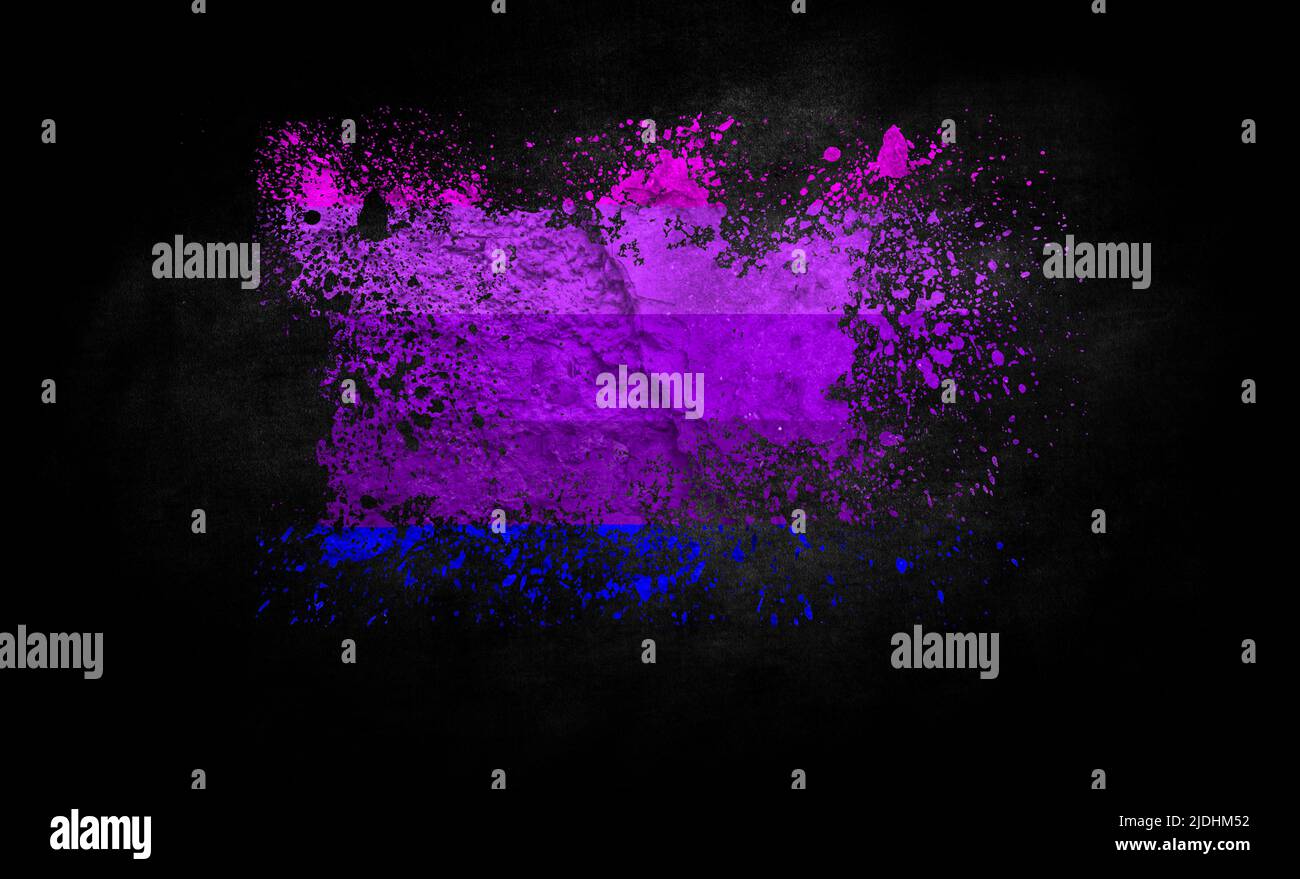 brush painted flag of Alternative Transgender pride isolated on black ...