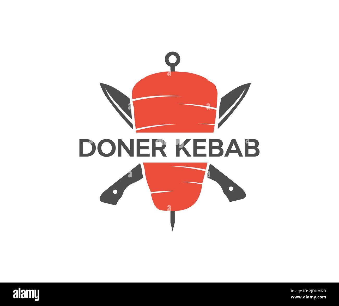 Traditional Turkish Doner Kebab meat logo design. Turkish doner kebab ...