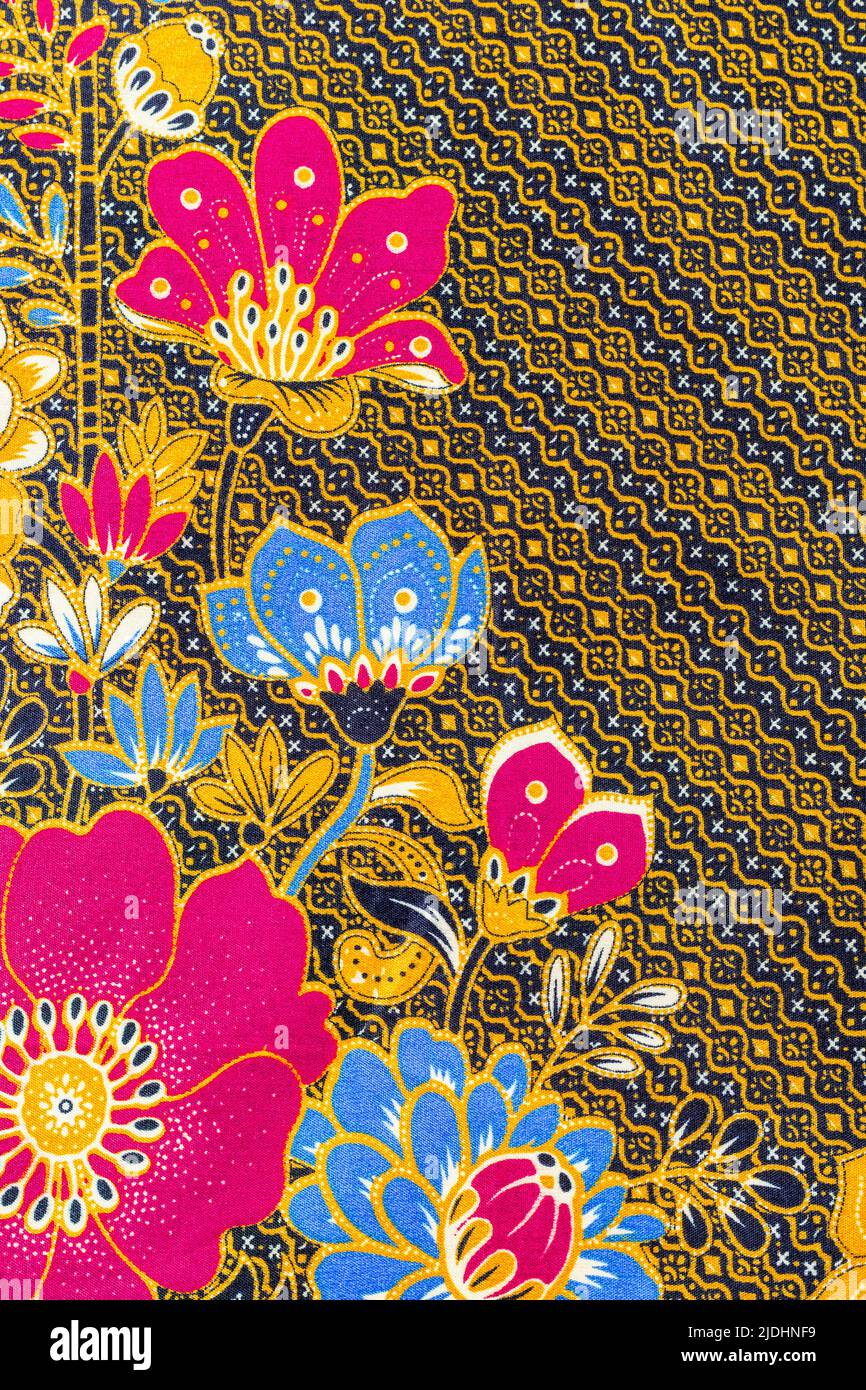 The Batik sarong pattern background in Thailand, traditional batik ...