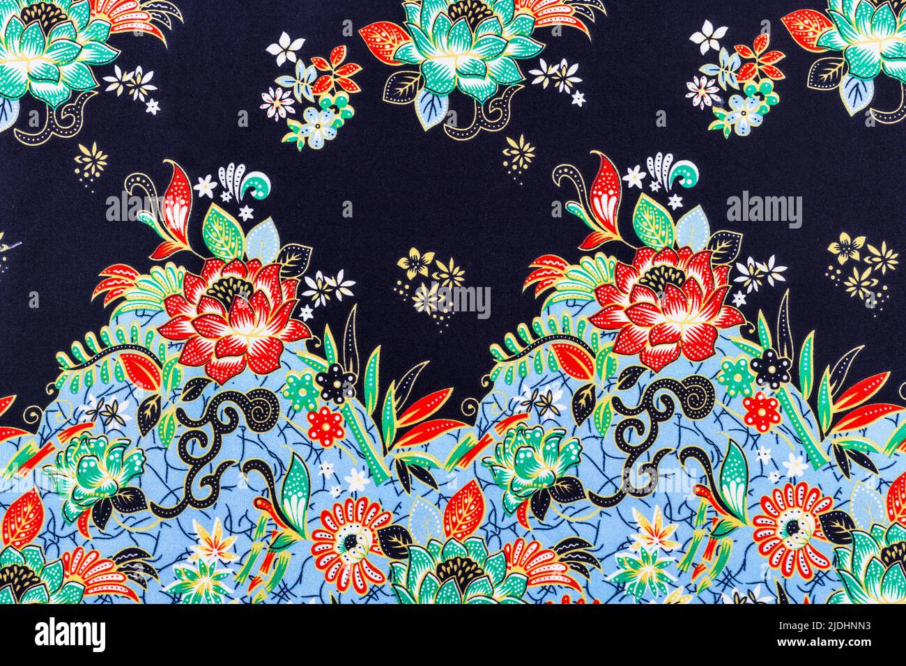 The Batik sarong pattern background in Thailand, traditional batik ...