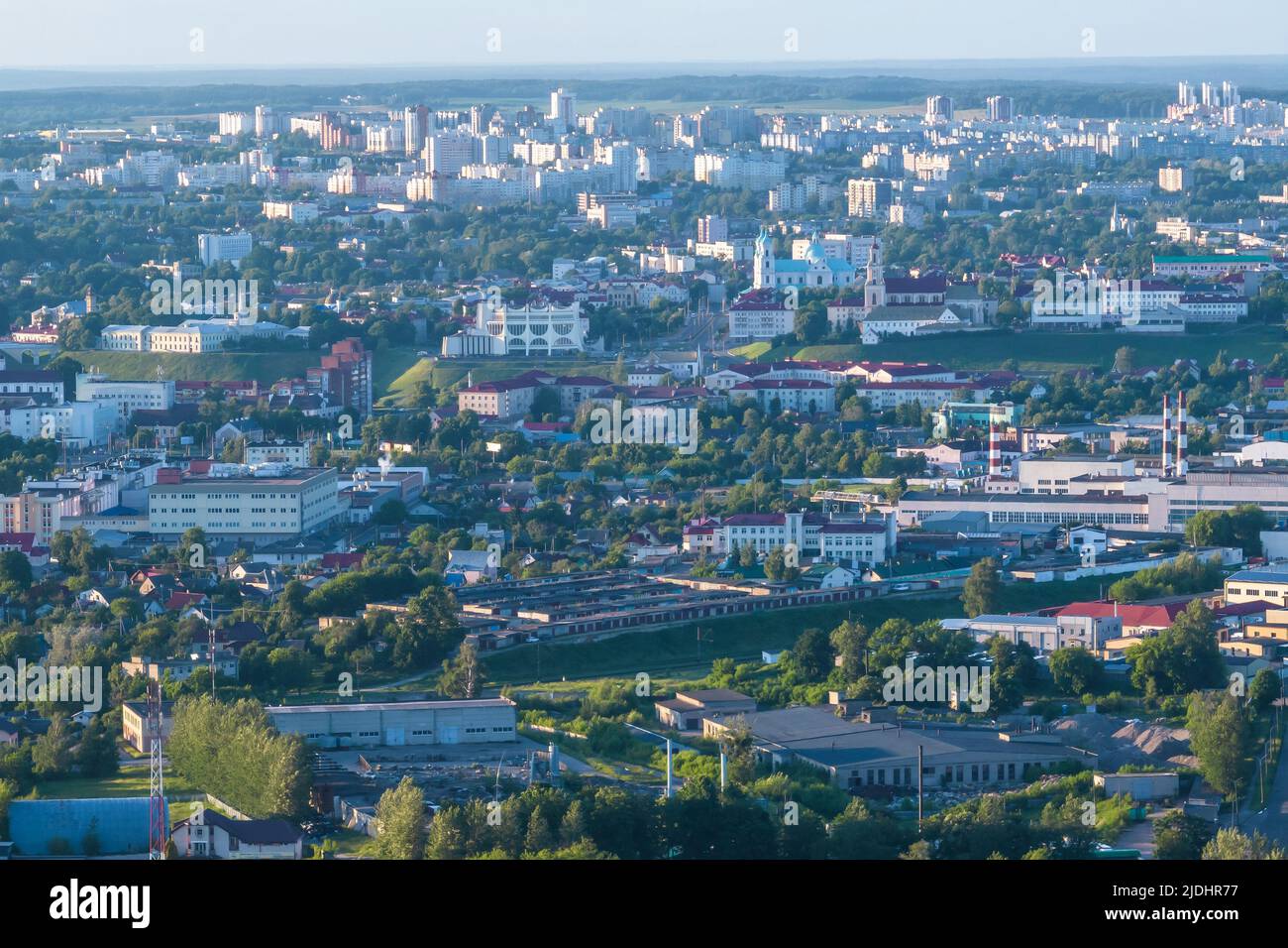 ariel panoramic view of city and skyscrapers Stock Photo - Alamy