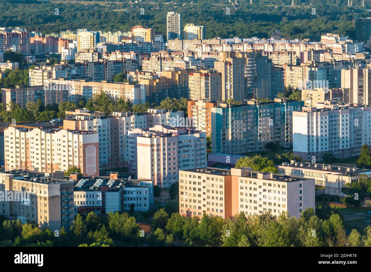 ariel panoramic view of city and skyscrapers Stock Photo - Alamy