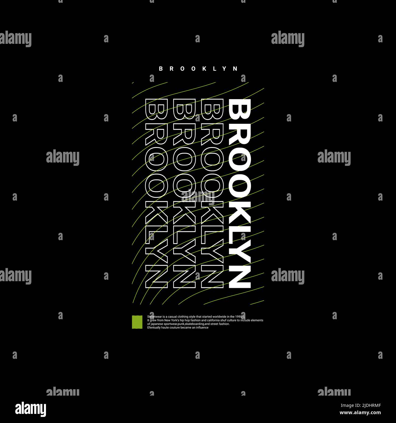 Brooklyn writing design, suitable for screen printing t-shirts, clothes ...