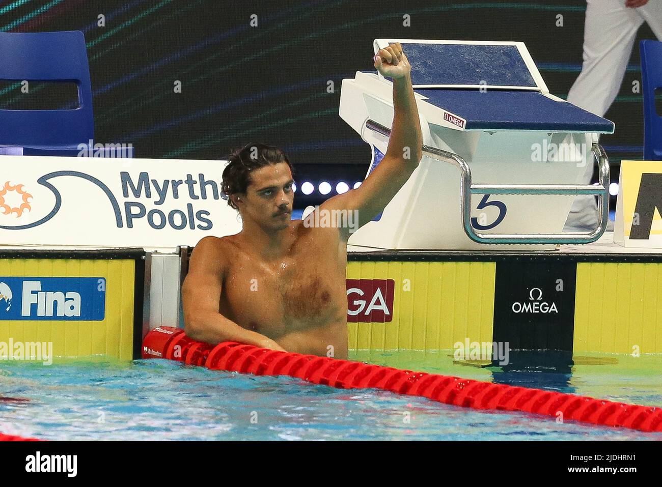 Budapest, Hungary - June 20, 2022, Thomas Ceccon of Italy Final 100 M ...