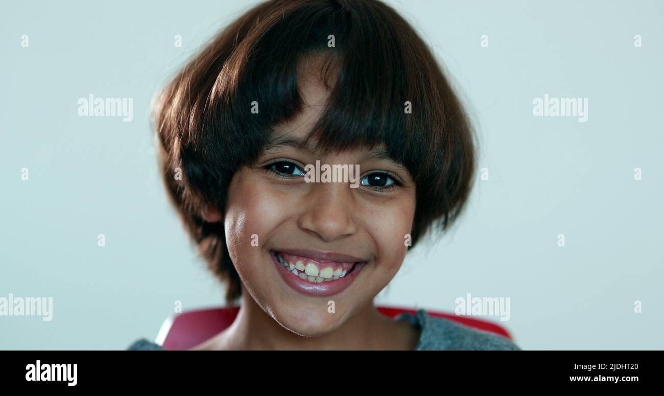 Portrait happy mixed race child. ethnically diverse joyful young boy ...