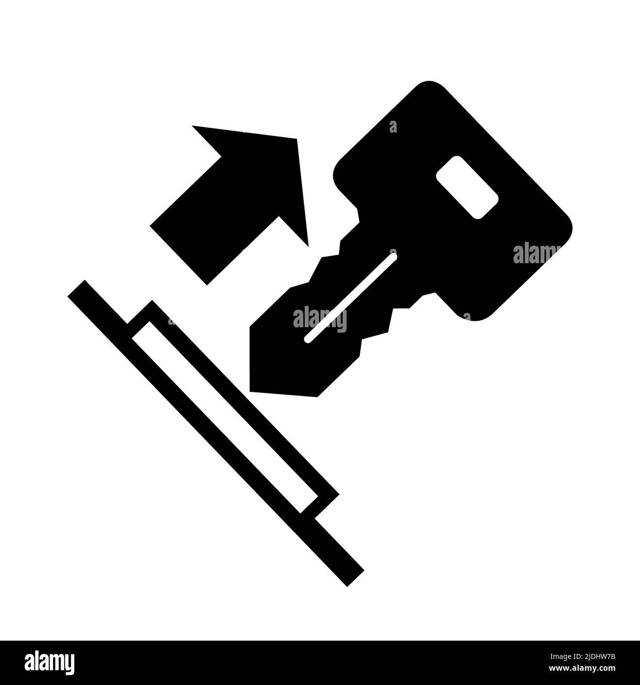 Pull Key Symbol Sign Isolate On White Background,Vector Illustration ...