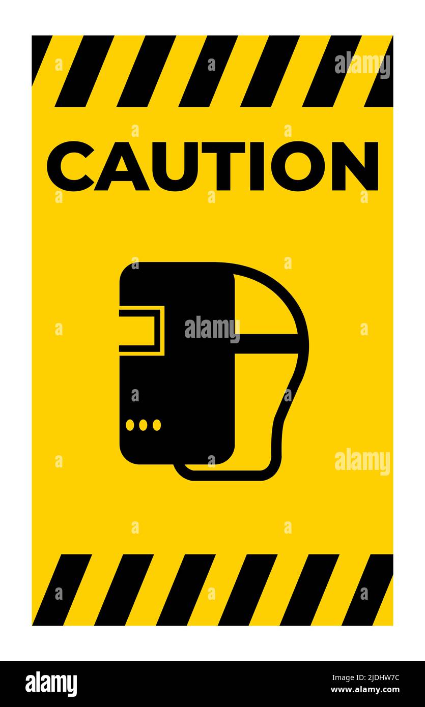Symbol Wear Welding Helmet Isolate On White Background,Vector ...