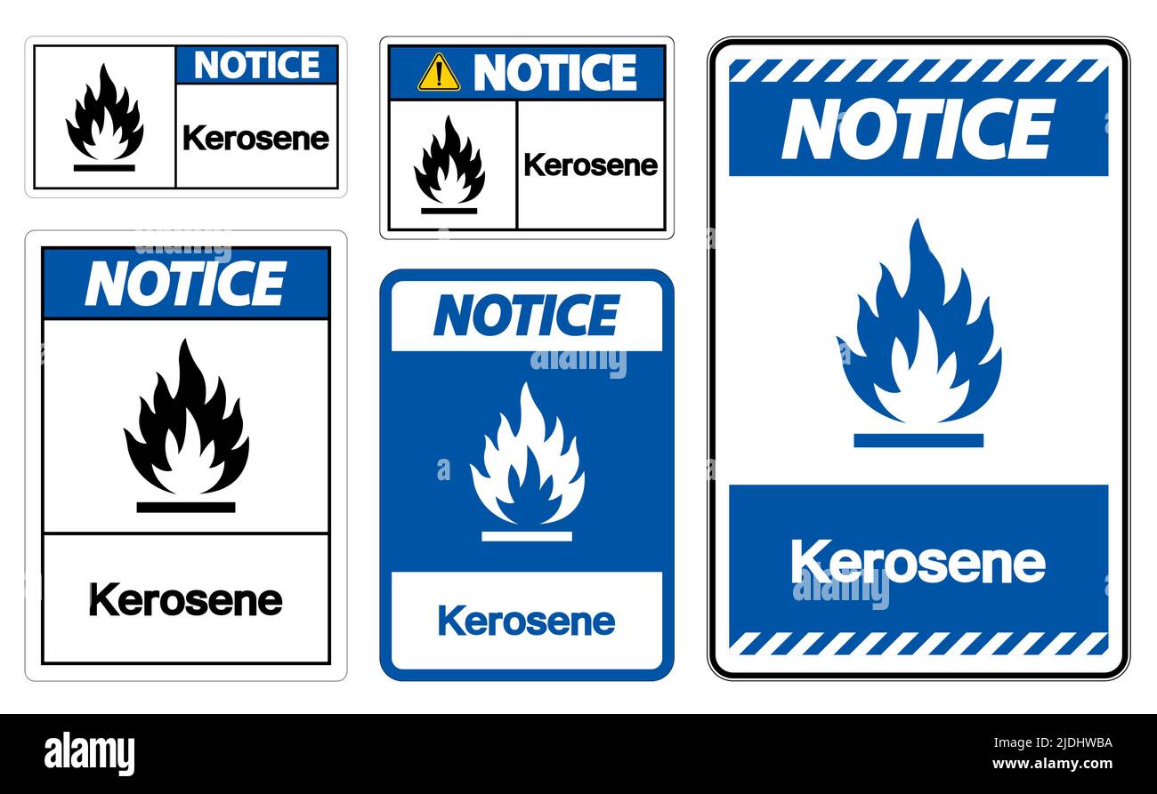 Notice Kerosene Symbol Sign On White Background Stock Vector Image ...