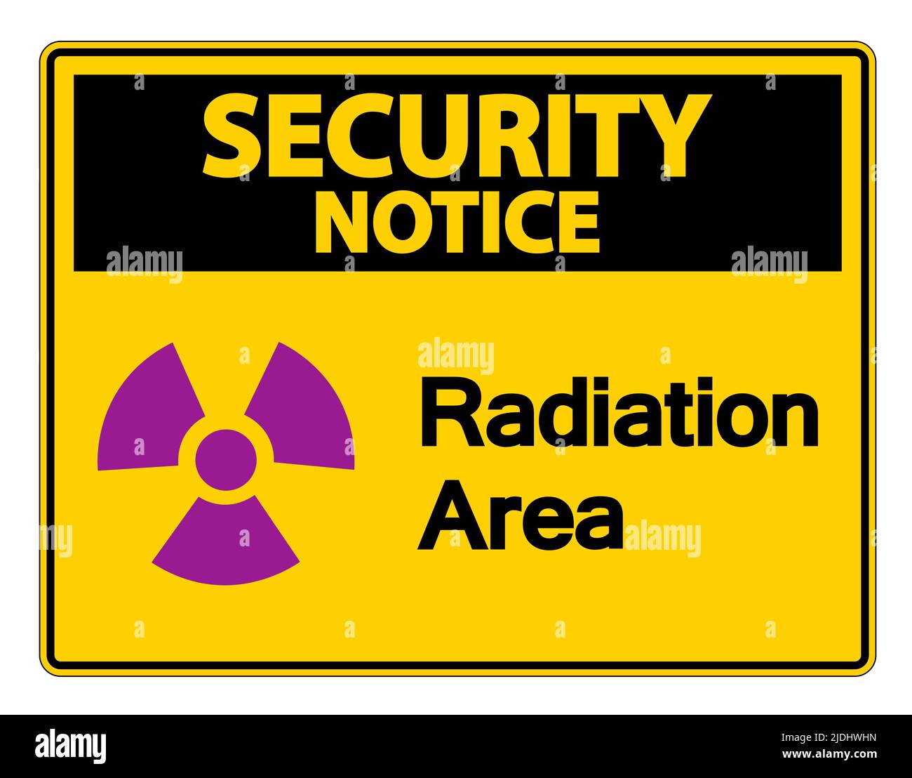 Security notice Radiation Area Symbol Sign on white background,Vector ...