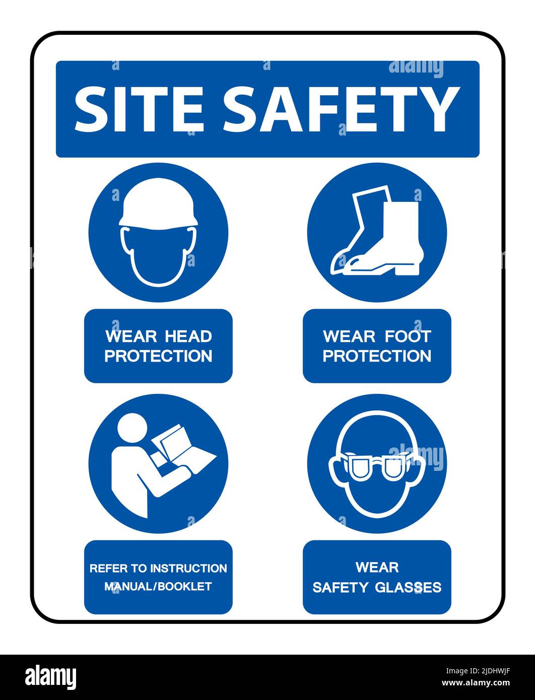 Safety PPE Must Be Worn Sign Isolate On White Background,Vector ...