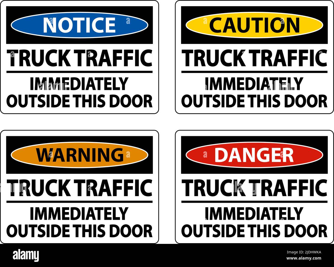 Immediately Outside This Door Sign On White Background Stock Vector ...