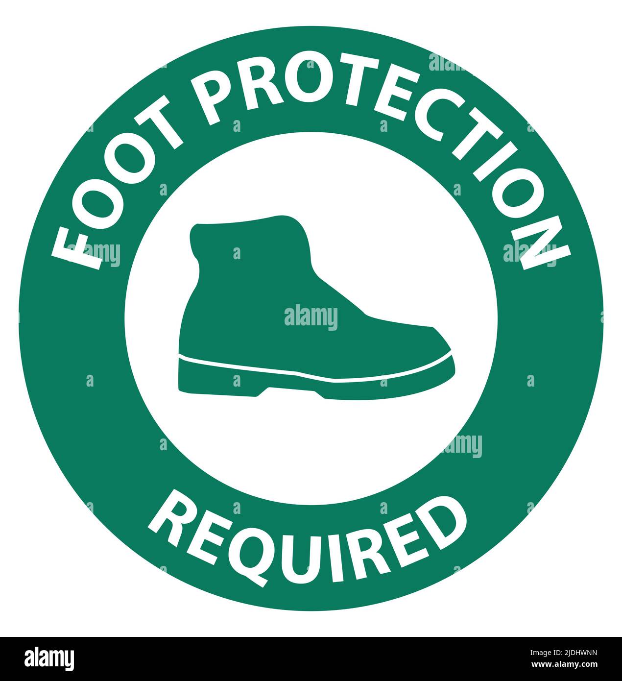 Safety instructions Foot Protection Required Wall Sign on white ...