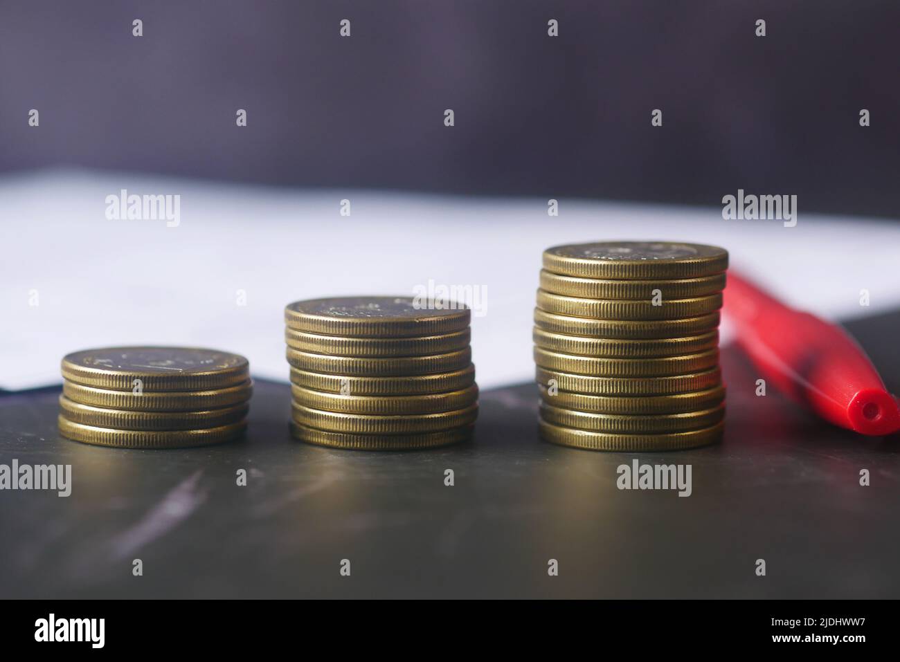 Coins documents hi-res stock photography and images - Alamy