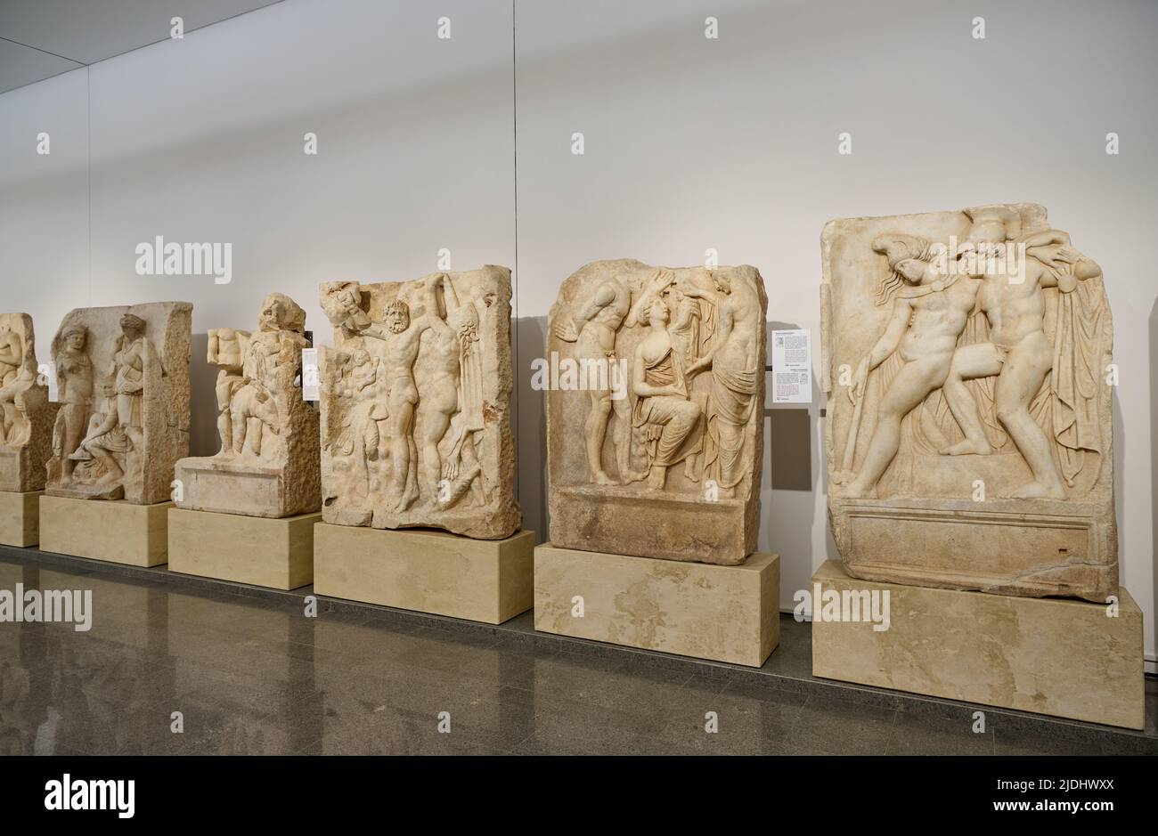 Reliefs of Sebasteion inside museum of Aphrodisias Ancient City, Hall ...
