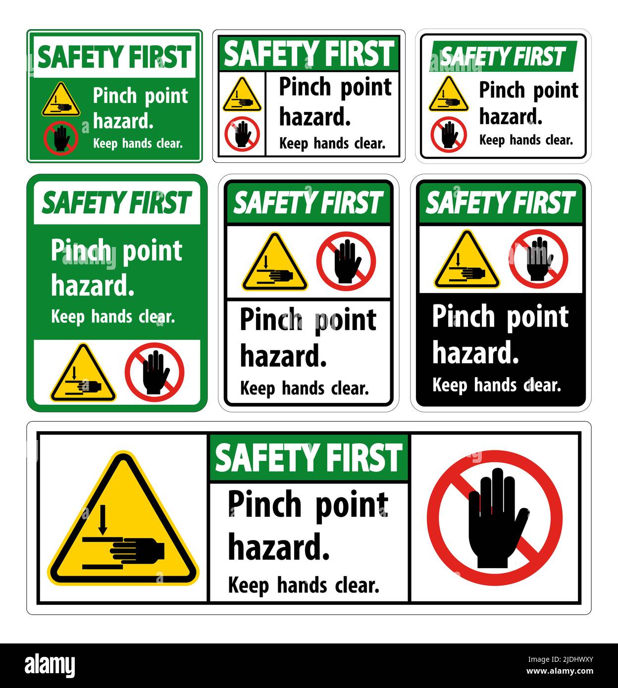 Pinch Point Safety Clip Art Pinch Points. Premium Triangle Sticker