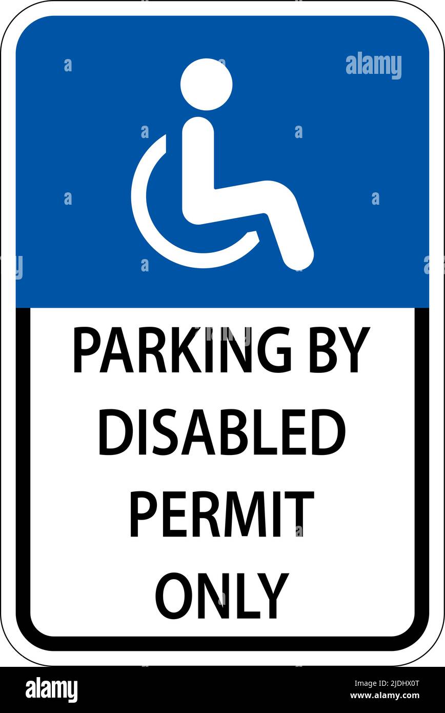 Accessible Parking Sign On White Background Stock Vector Image & Art ...