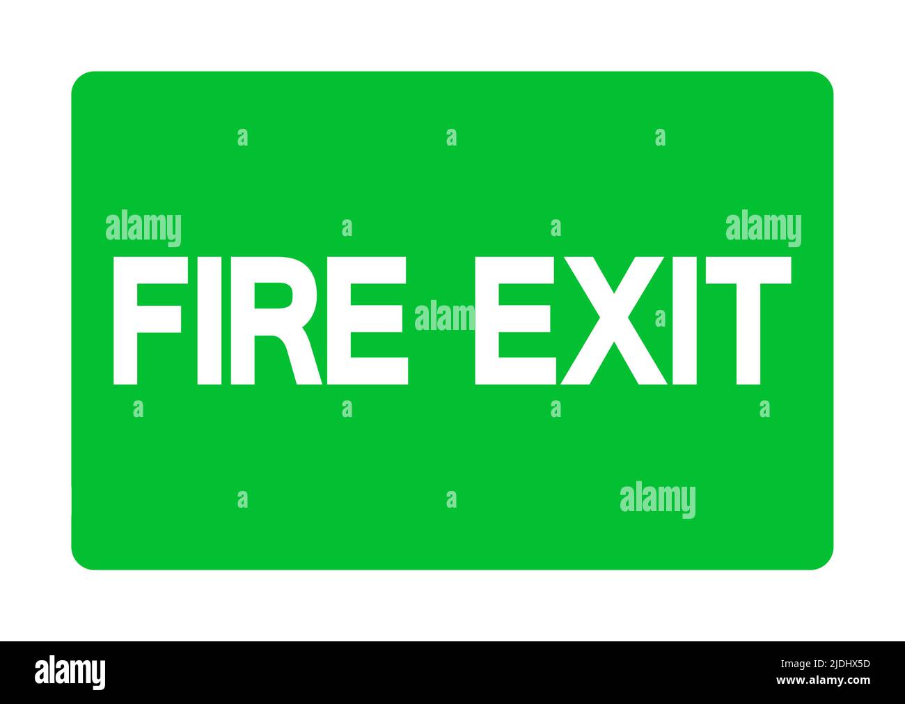 Green warning sticker fire exit Cut Out Stock Images & Pictures - Alamy