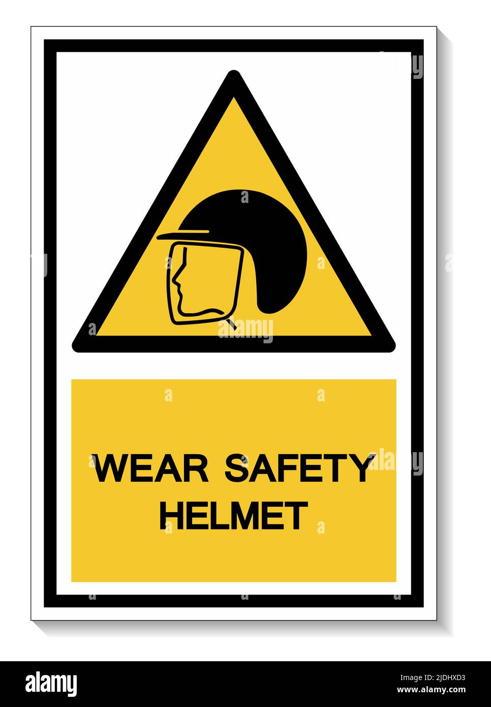 Wear Safety Helmet Symbol Isolate On White Background,Vector ...