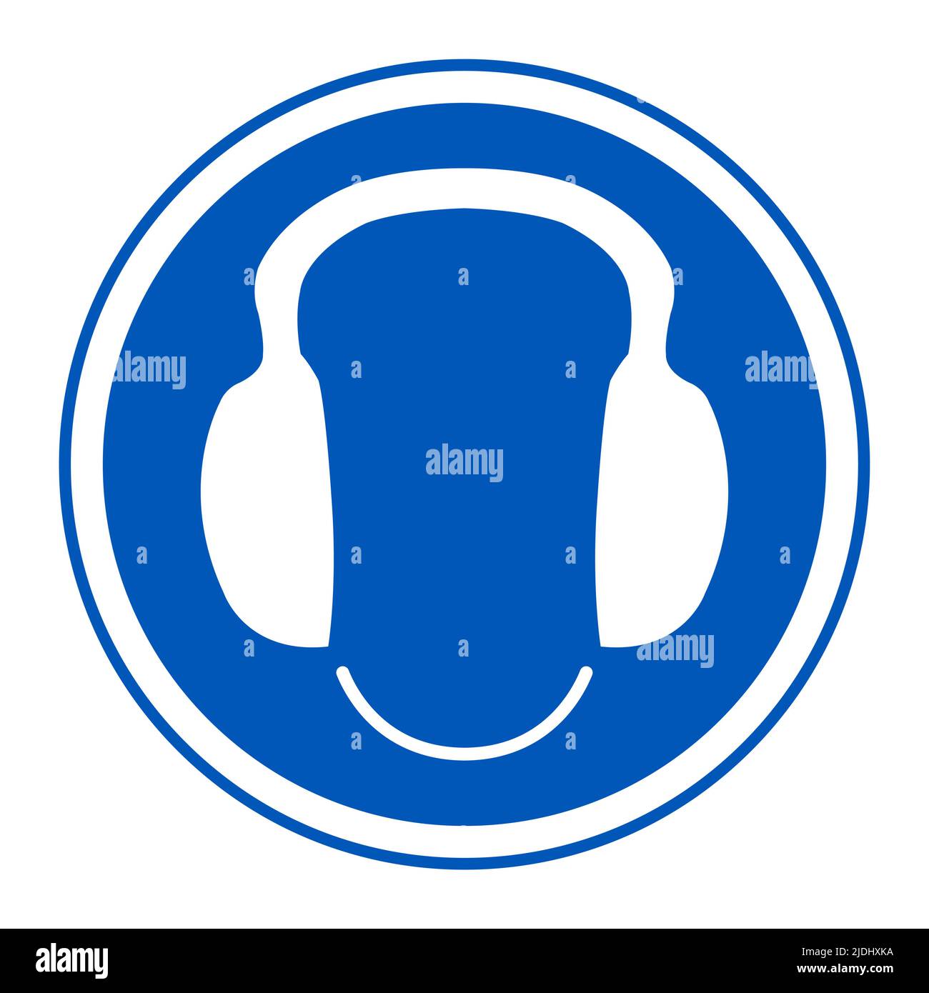 Symbol wear ear protection Sign Isolate On White Background,Vector ...