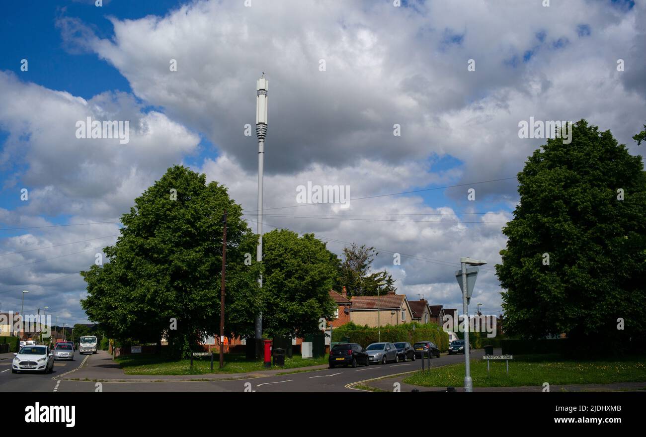20m Monopole 5g telecommunications mast located at Eastleigh Scott road ...