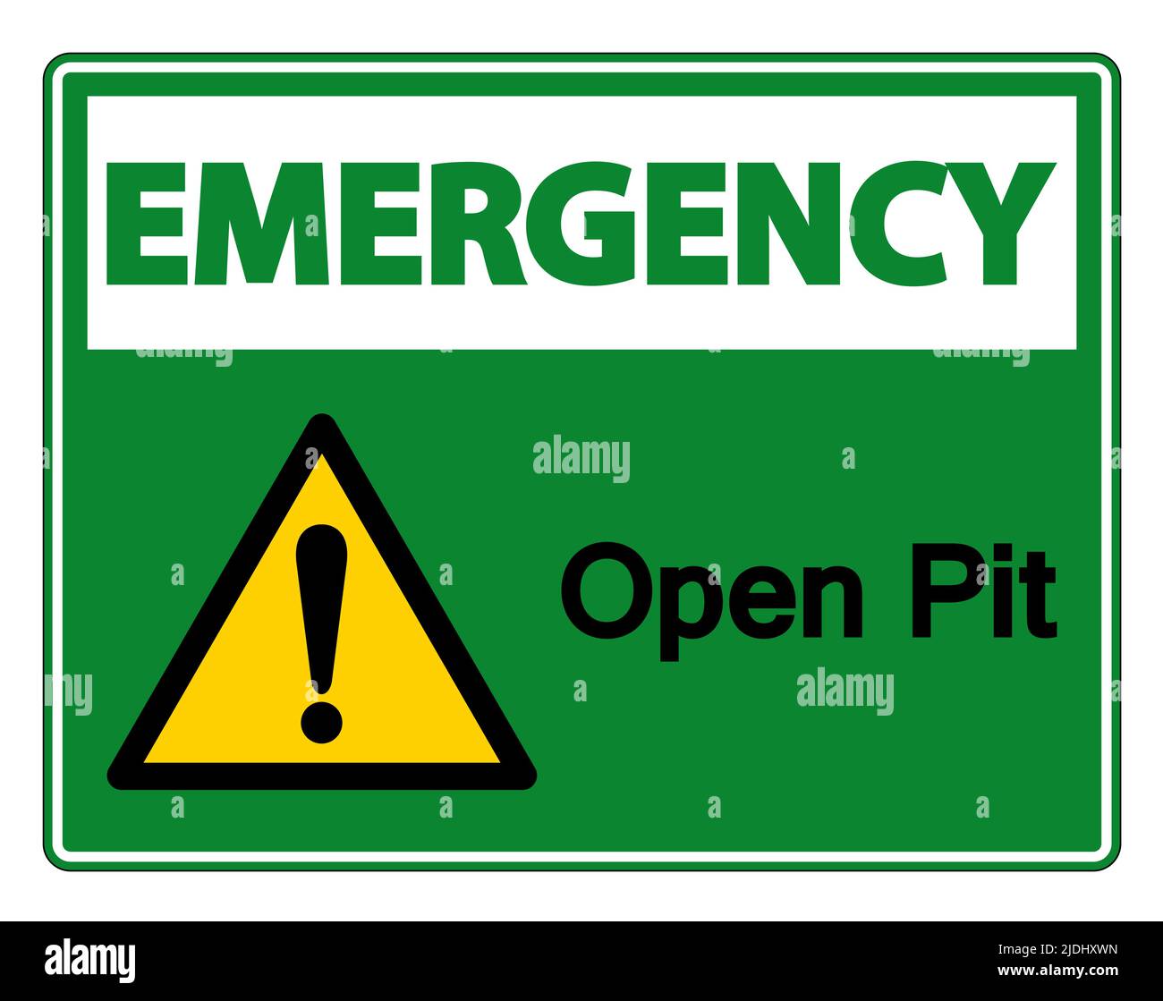 Emergency Open Pit Symbol Sign Isolate On White Background,Vector ...