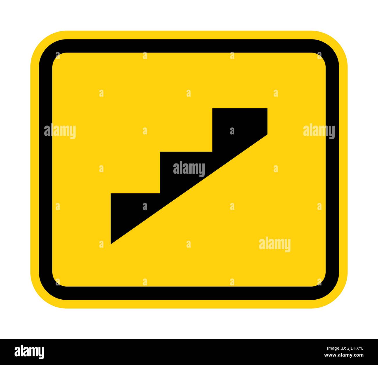 Beware Slope Step Symbol Isolate On White Background,Vector ...