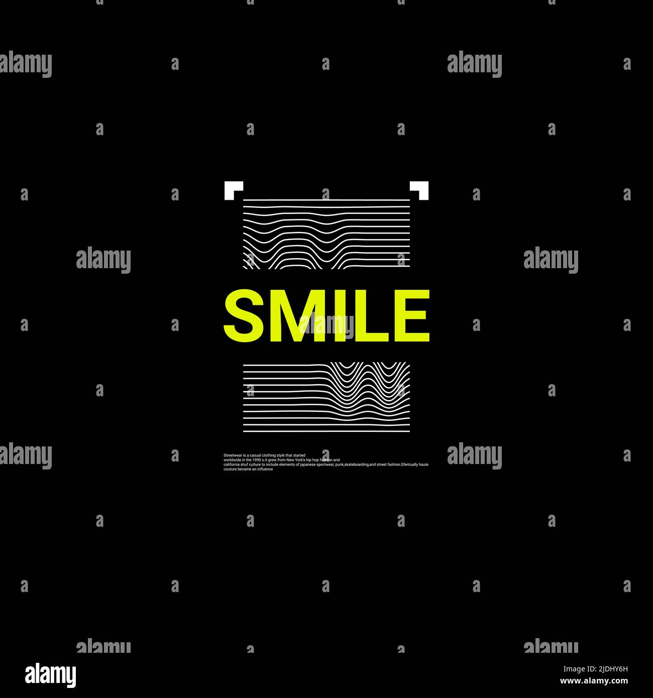 Smile writing design, suitable for screen printing t-shirts, clothes ...