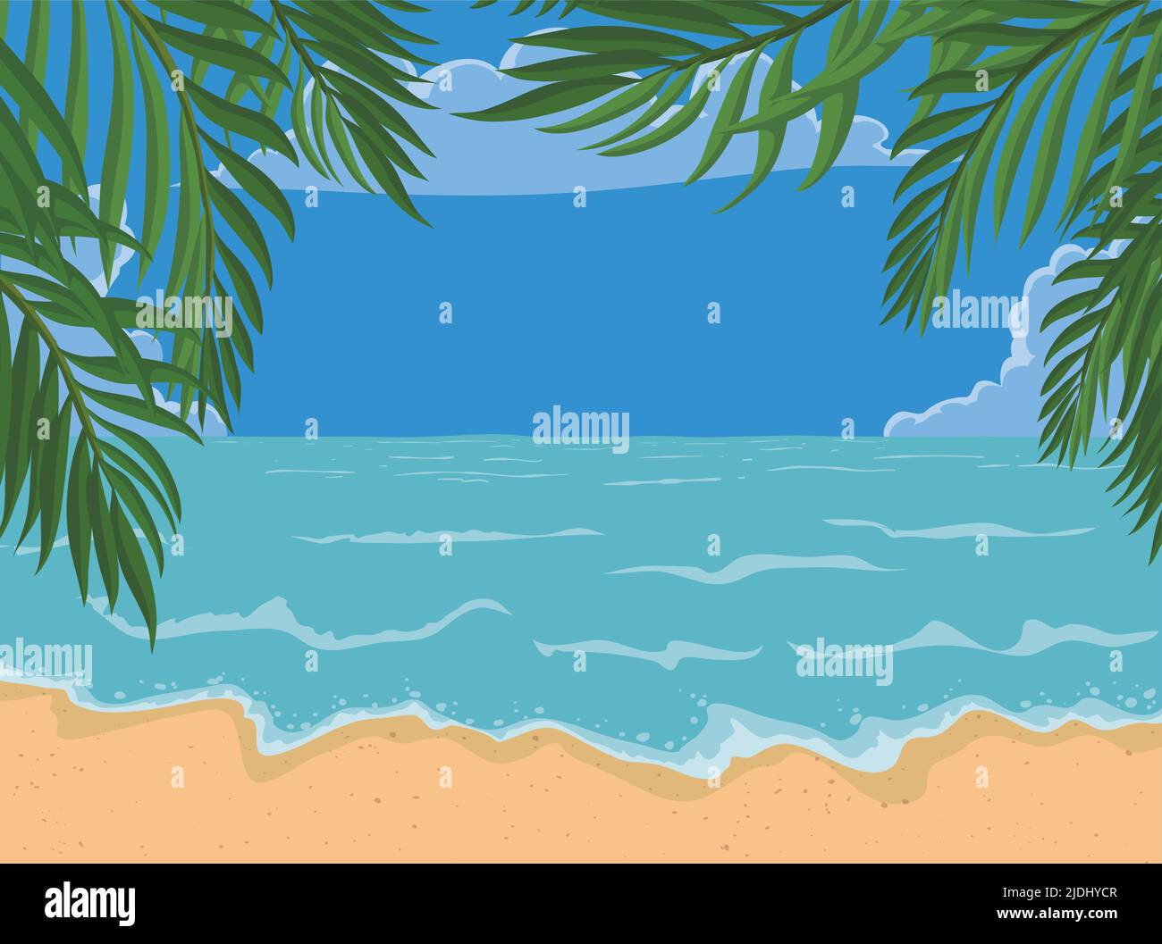 Holiday scene postcard Stock Vector Images - Alamy