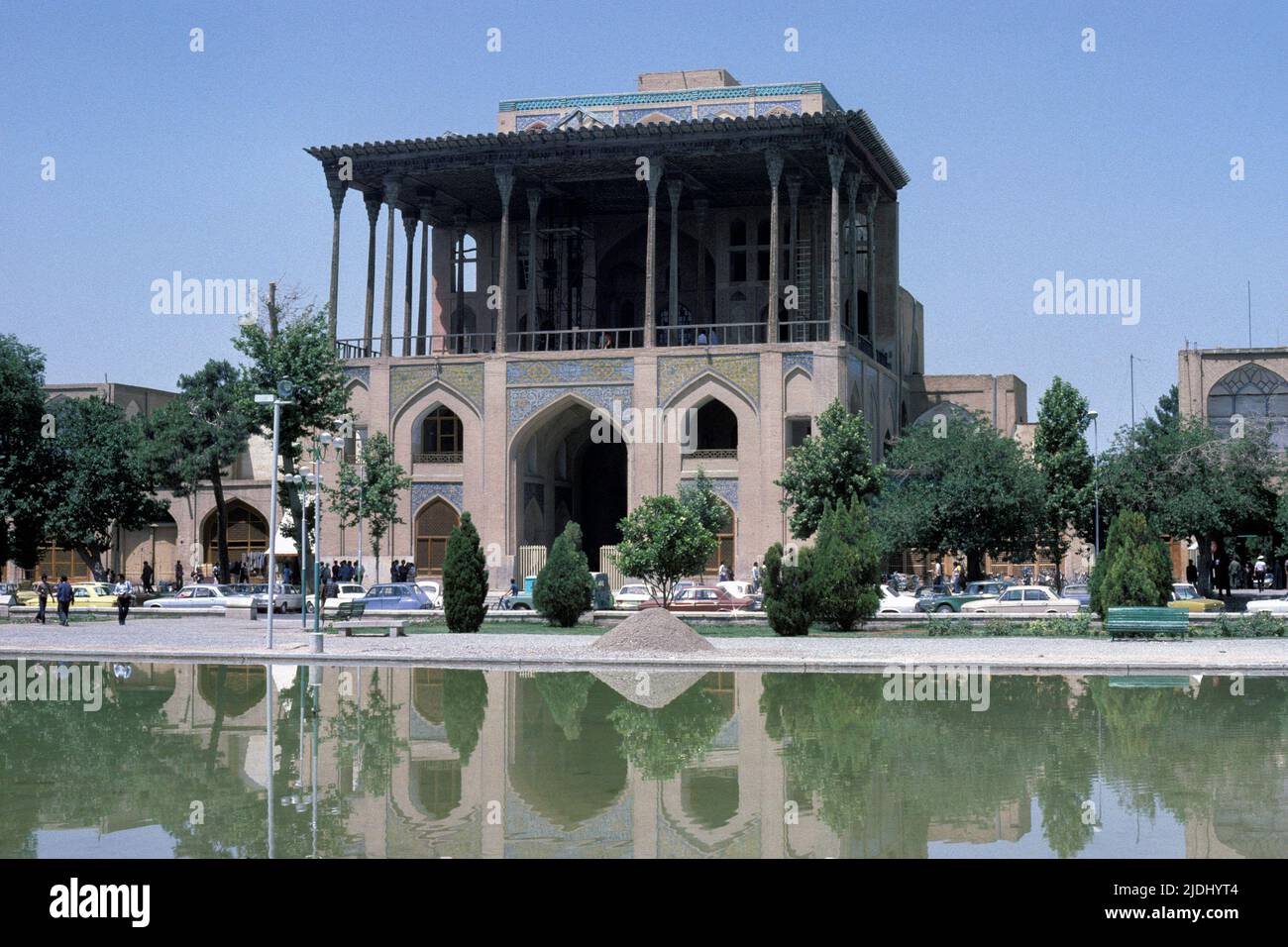 Isfahan Iran 1976 - exterior view of the Ali Qapu Palace on the western ...