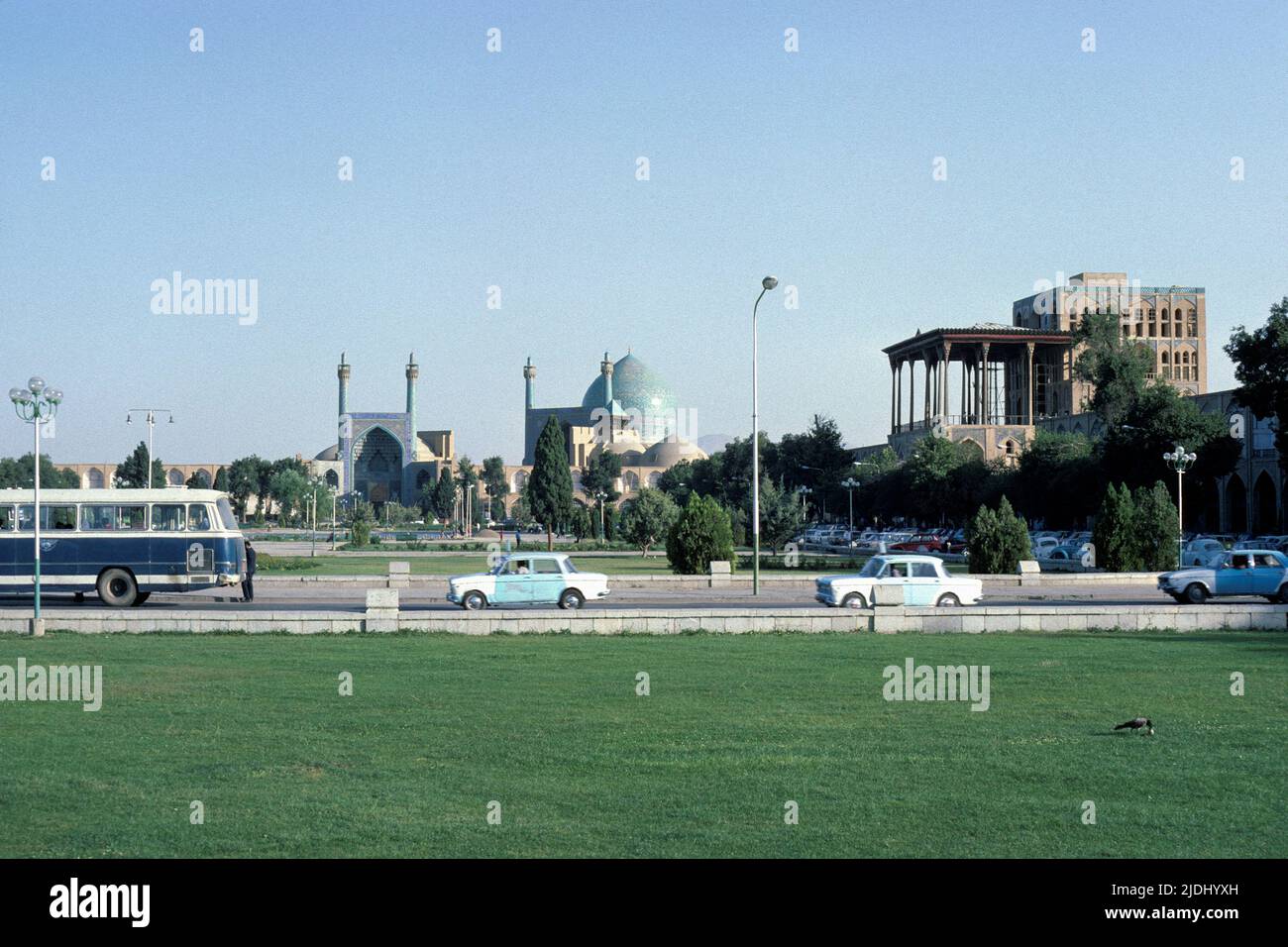 Isfahan Iran 1976 - view of the Royal Mosque (Shah Mosque) and the Ali ...