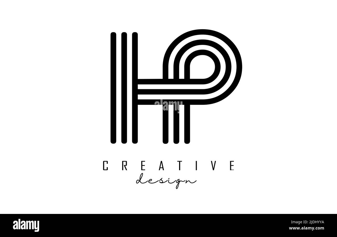 Hp logo design vector vectors Black and White Stock Photos & Images - Alamy