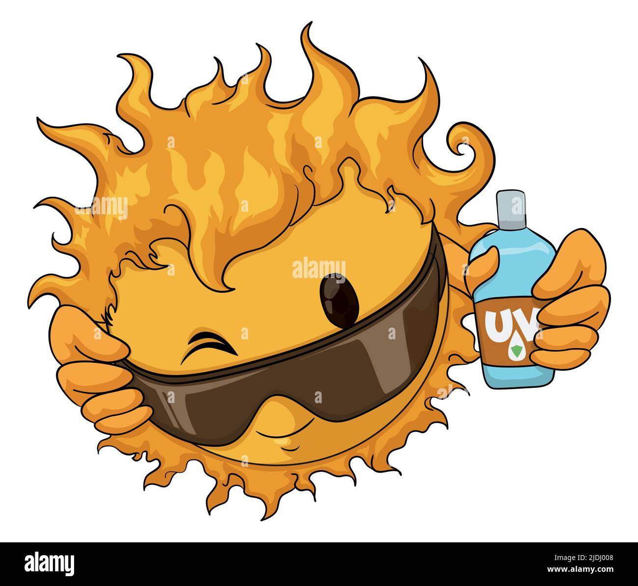 Sunblock lotion Stock Vector Images - Alamy