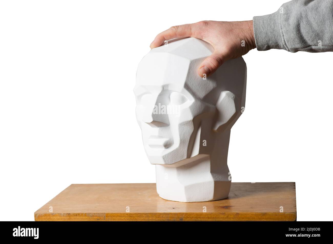 Tutorial primitive plaster head model Stock Photo - Alamy