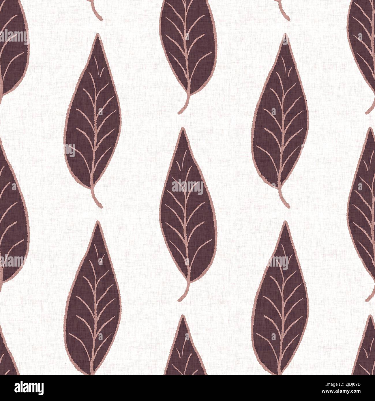 Gender neutral pink foliage leaf seamless raster background. Simple ...