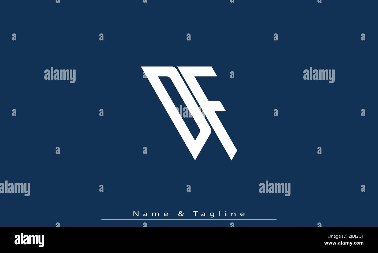 Alphabet letters Initials Monogram logo DF , FD Stock Vector Image ...