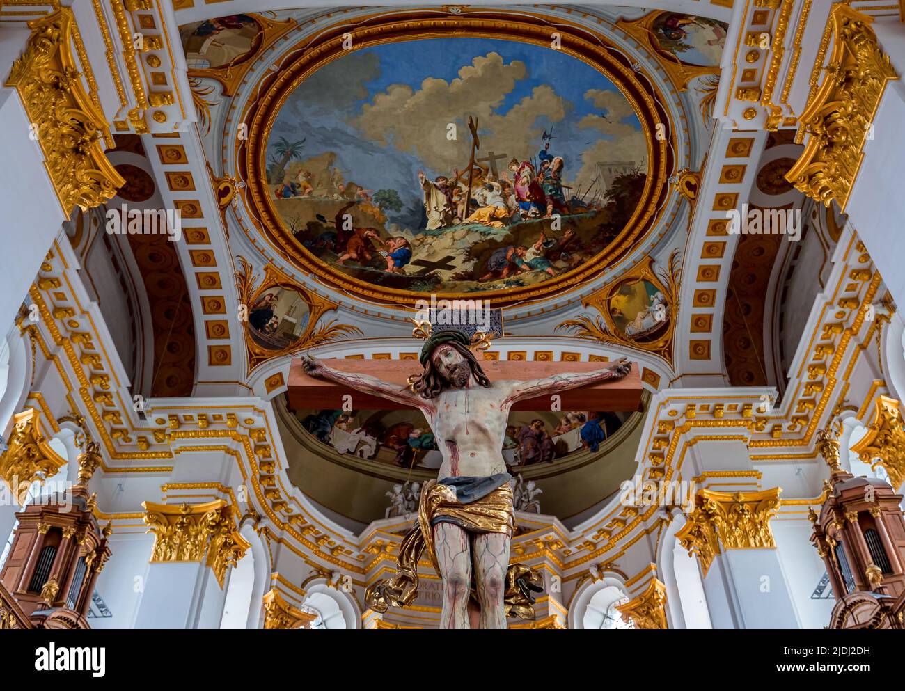 WIBLINGEN, BAVARIA, GERMANY, JUNE 08, 2022 : Rococo and baroque decors ...