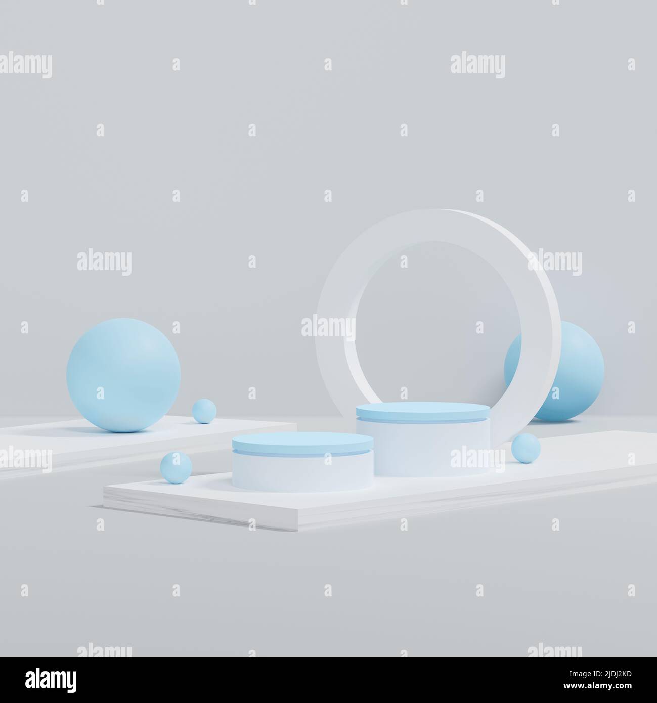 white and blue podium minimal on stage with white platform. stage to ...