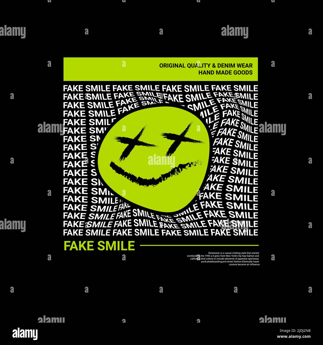 Fake smile design, suitable for screen printing t-shirts, clothes ...