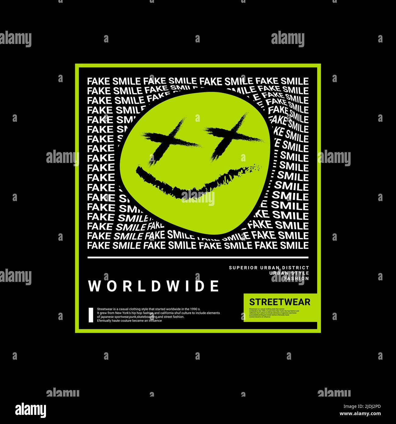 Fake smile design, suitable for screen printing t-shirts, clothes ...