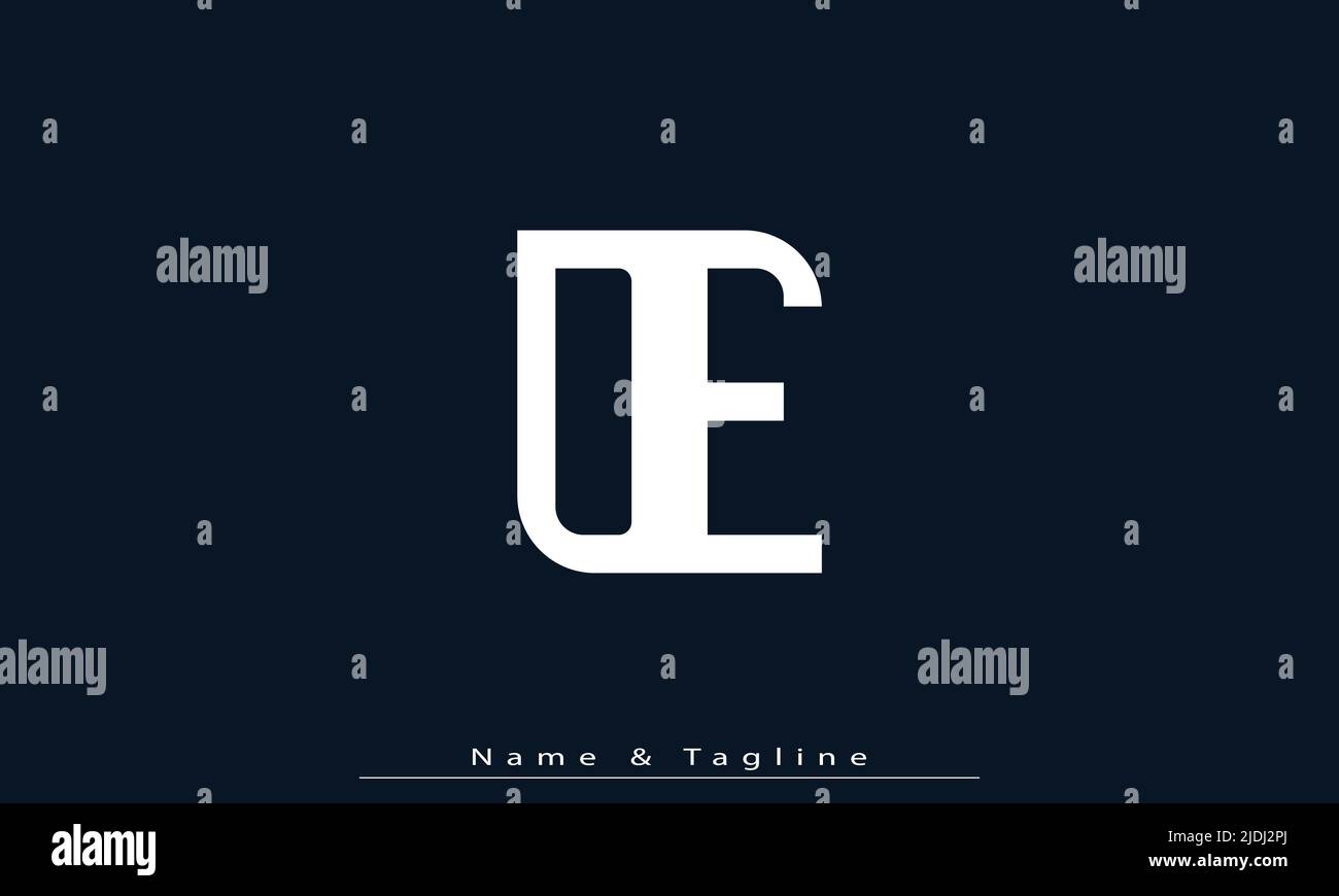 Alphabet letters Initials Monogram logo DE , ED Stock Vector Image ...