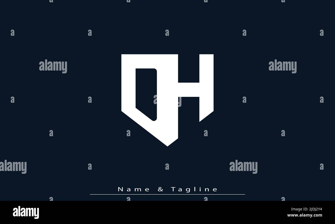 Alphabet letters Initials Monogram logo DH , HD Stock Vector Image ...