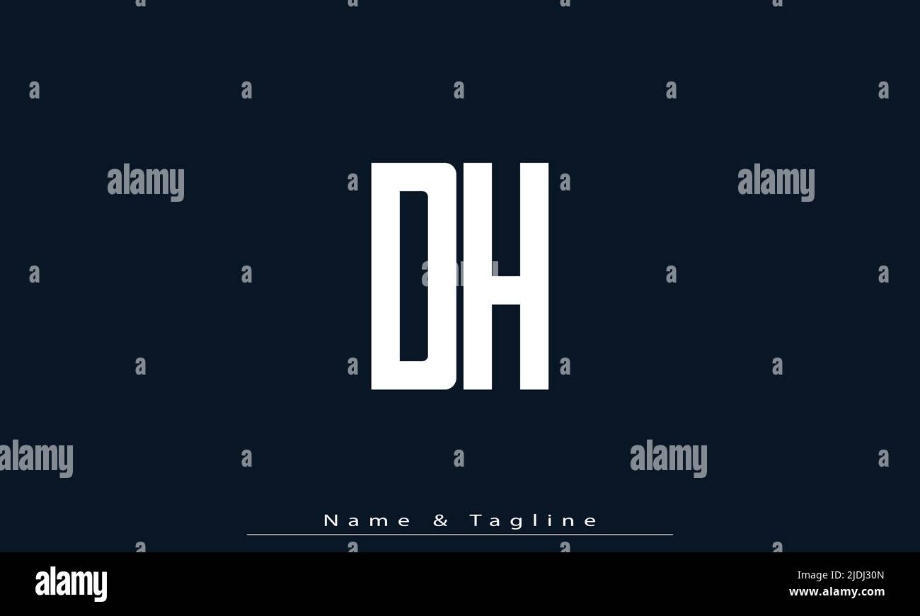Alphabet letters Initials Monogram logo DH , HD Stock Vector Image ...