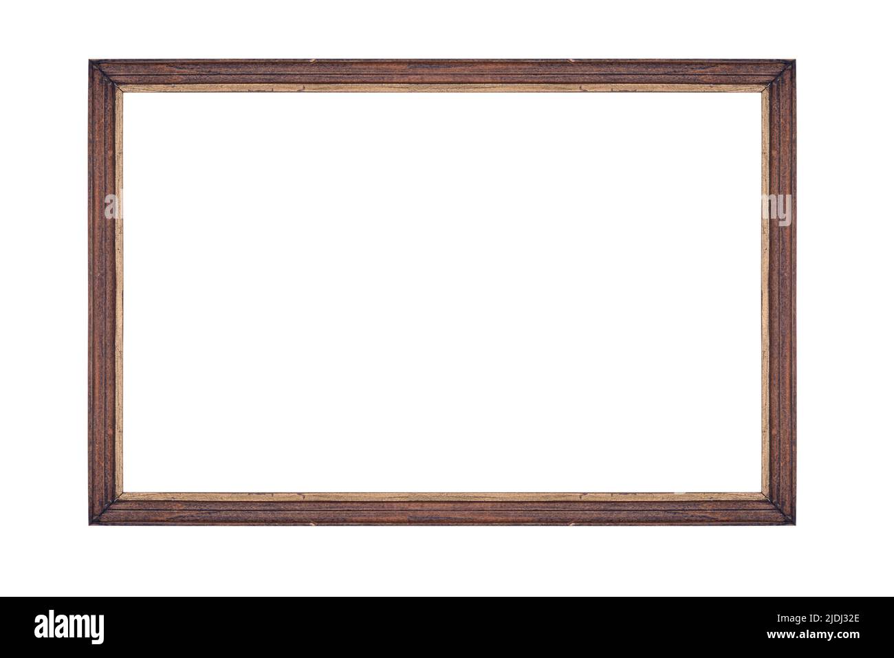 Classic wooden frame isolated on white Stock Photo - Alamy