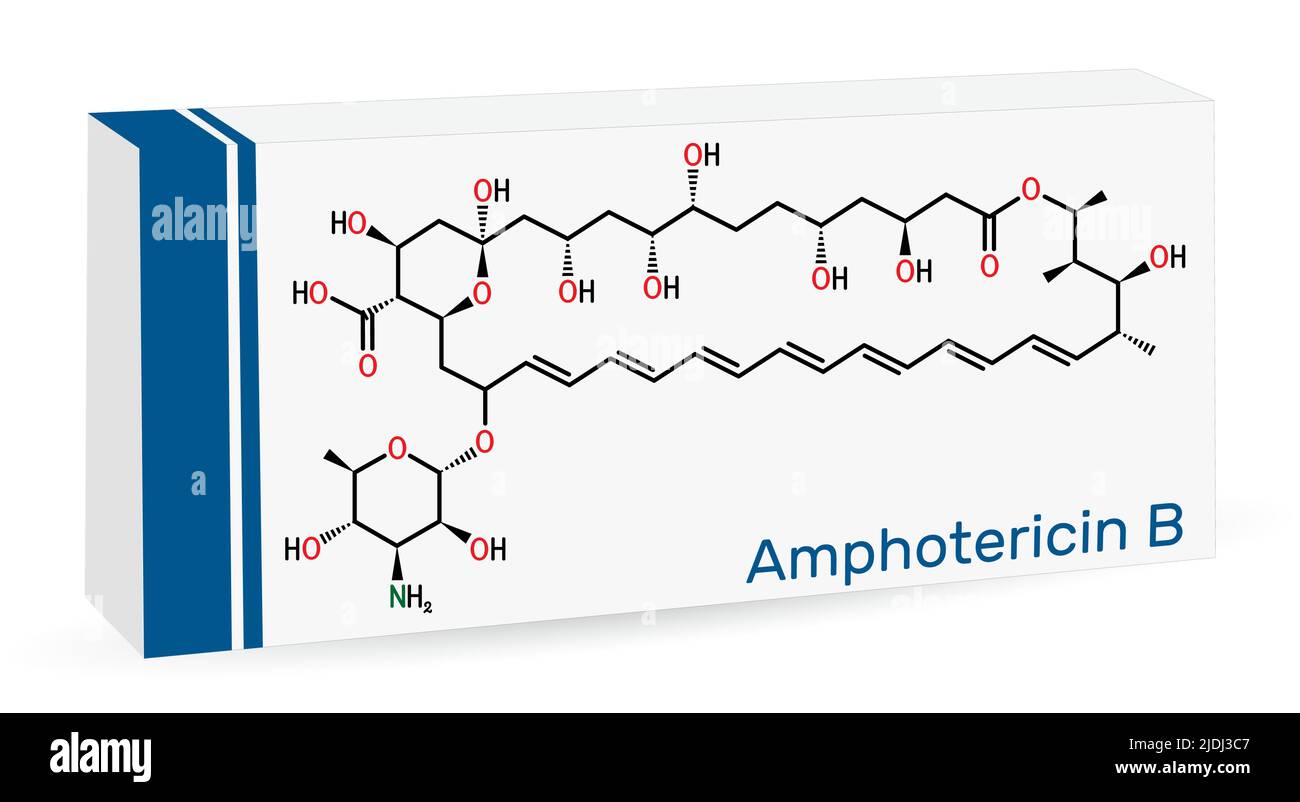 Amphotericin B molecule. It is antifungal used to treat fungal ...