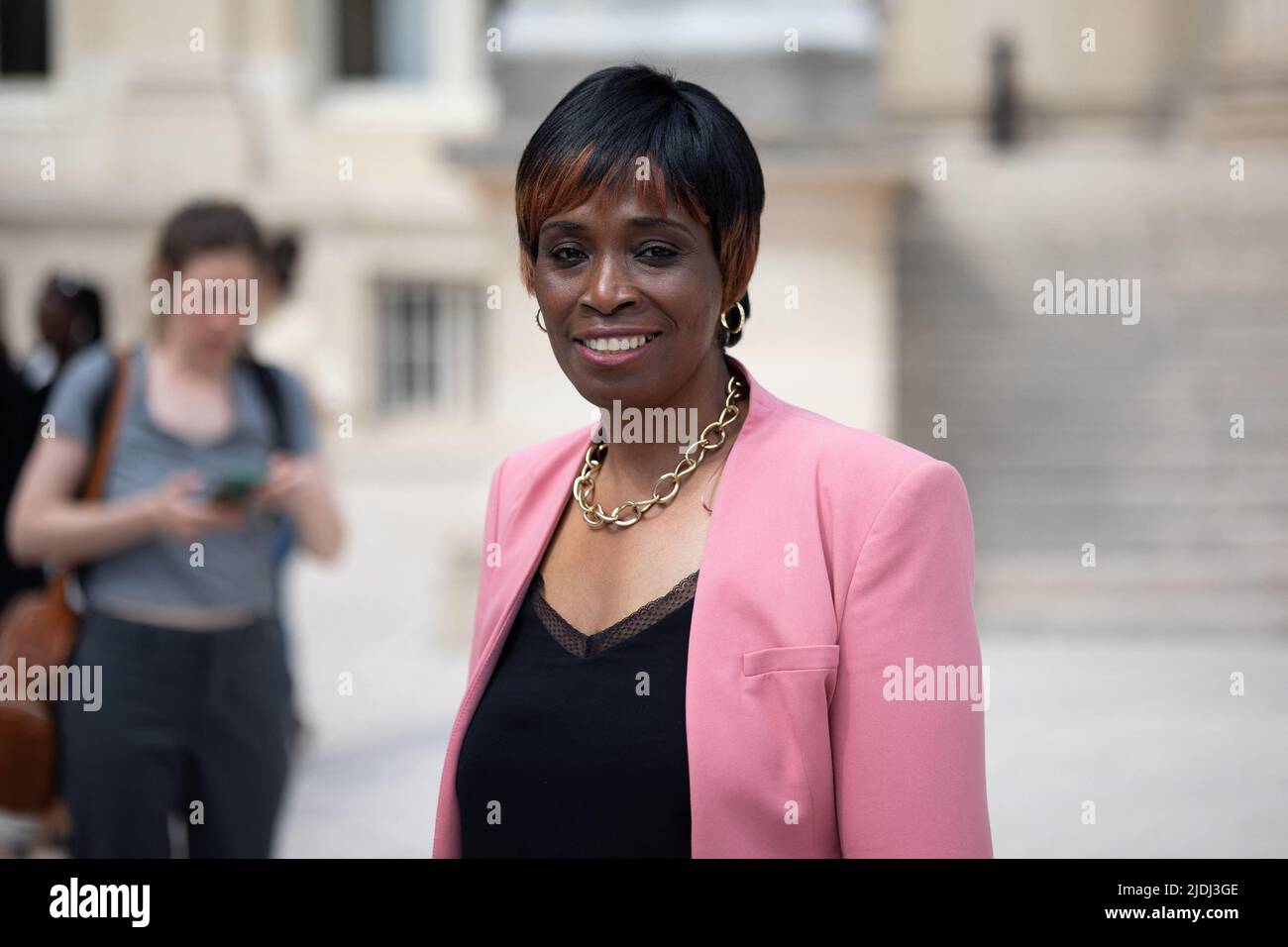 LFI deputy Rachel Keke poses at the Assemblee Nationale (National ...
